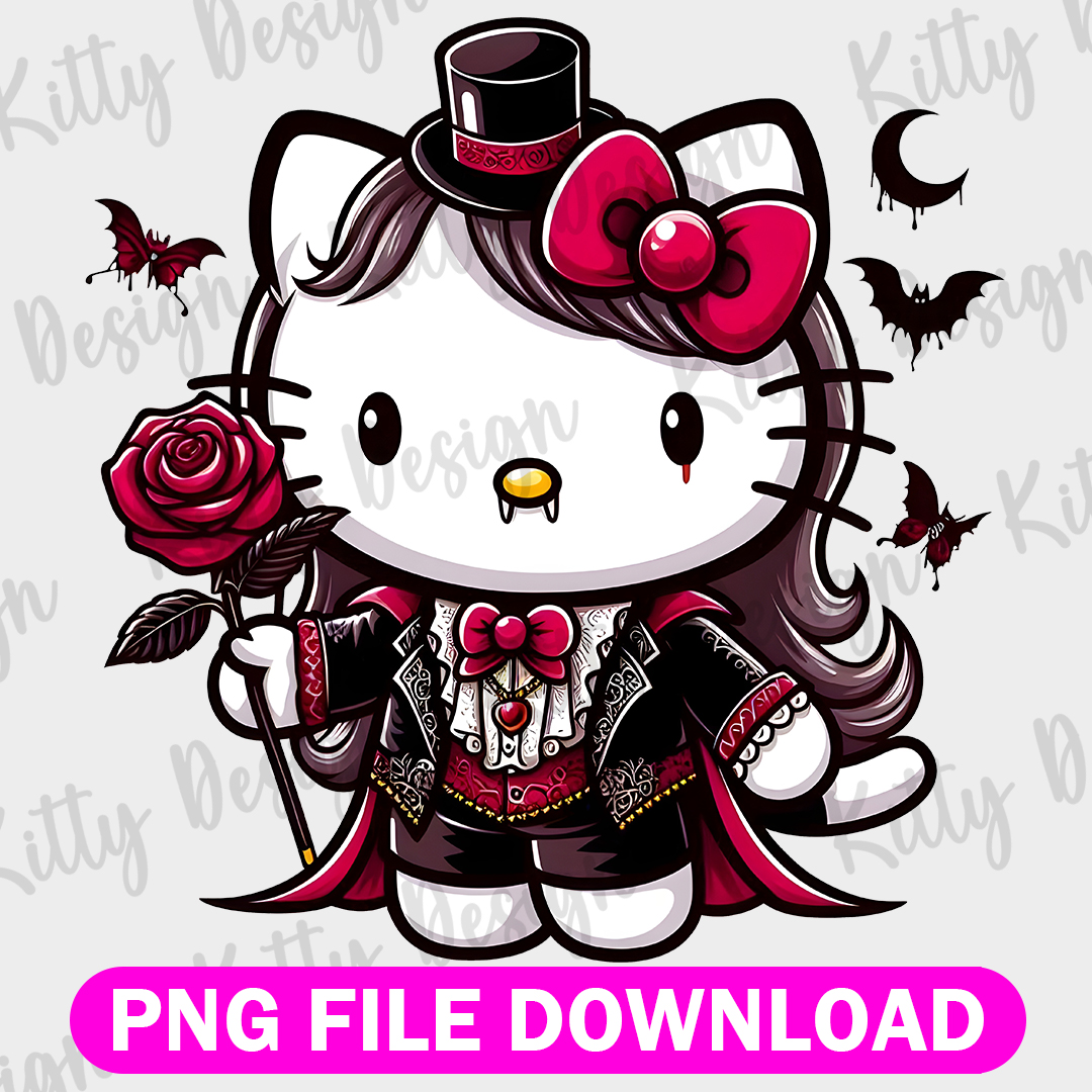 Vampire Hello Kitty PNG l Hello Kitty PNG l Halloween PNG l | Inspire ...