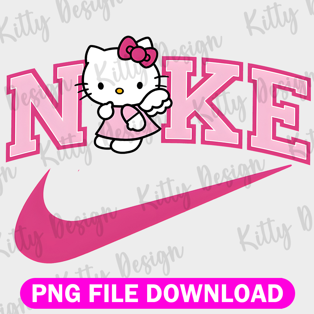 Cute Hello Kitty With Nike Logo PNG l Nike Hello Kitty PNG l | Inspire ...