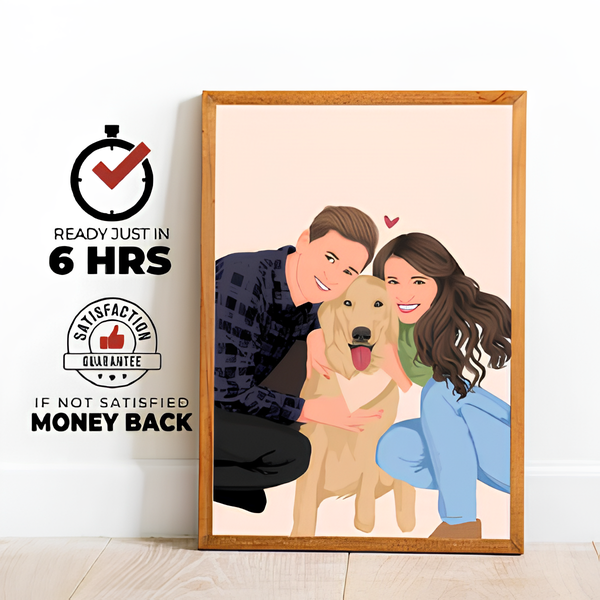 Couple Picture Drawn, Couples Portrait Prints, Gift for Him | Inspire ...