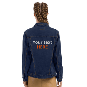 Custom denim jacket with your text, embroidered denim jacket | Inspire ...