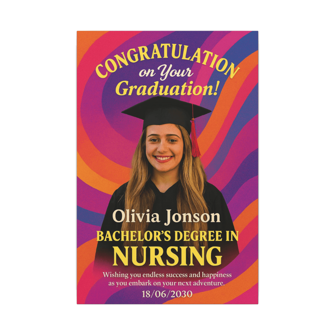 Custom Graduation Poster with Photo, Name, Degree & Message | Inspire ...