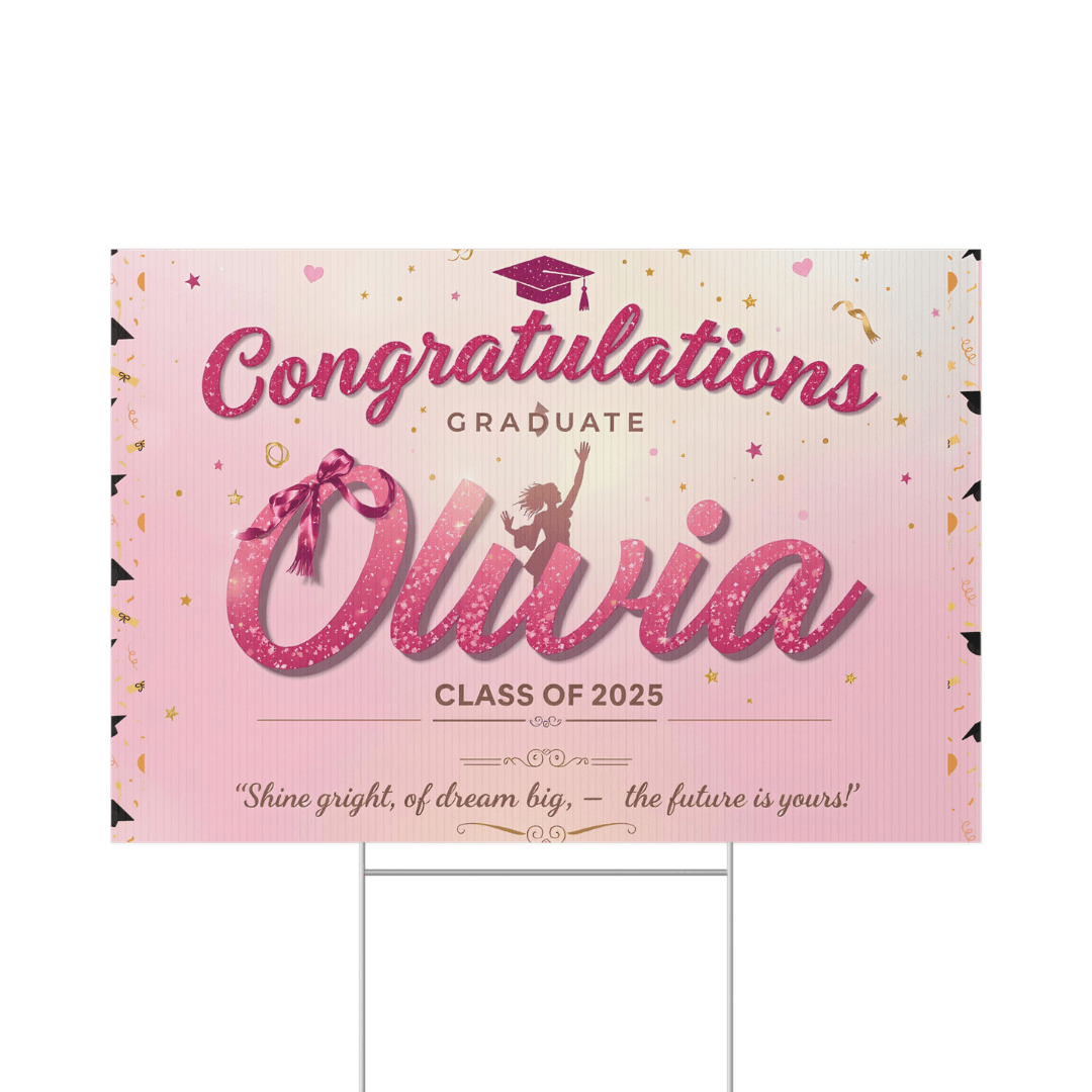 Custom Graduation Yard Sign – Personalized Congratulations S | Inspire ...