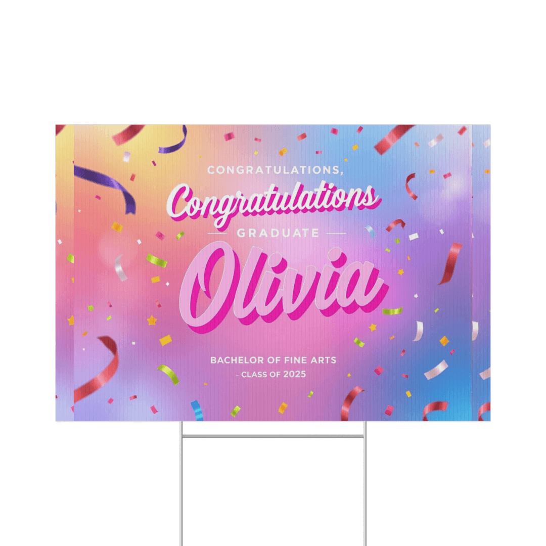 Custom Graduation Yard Sign – Personalized Congratulations S | Inspire ...