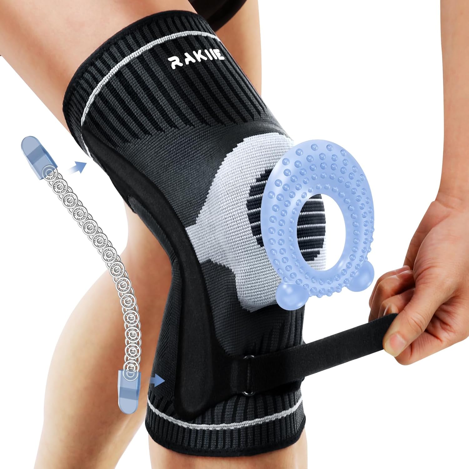 Knee Compression Sleeve with Patella Gel Pad, Adjustable Kne | Inspire ...