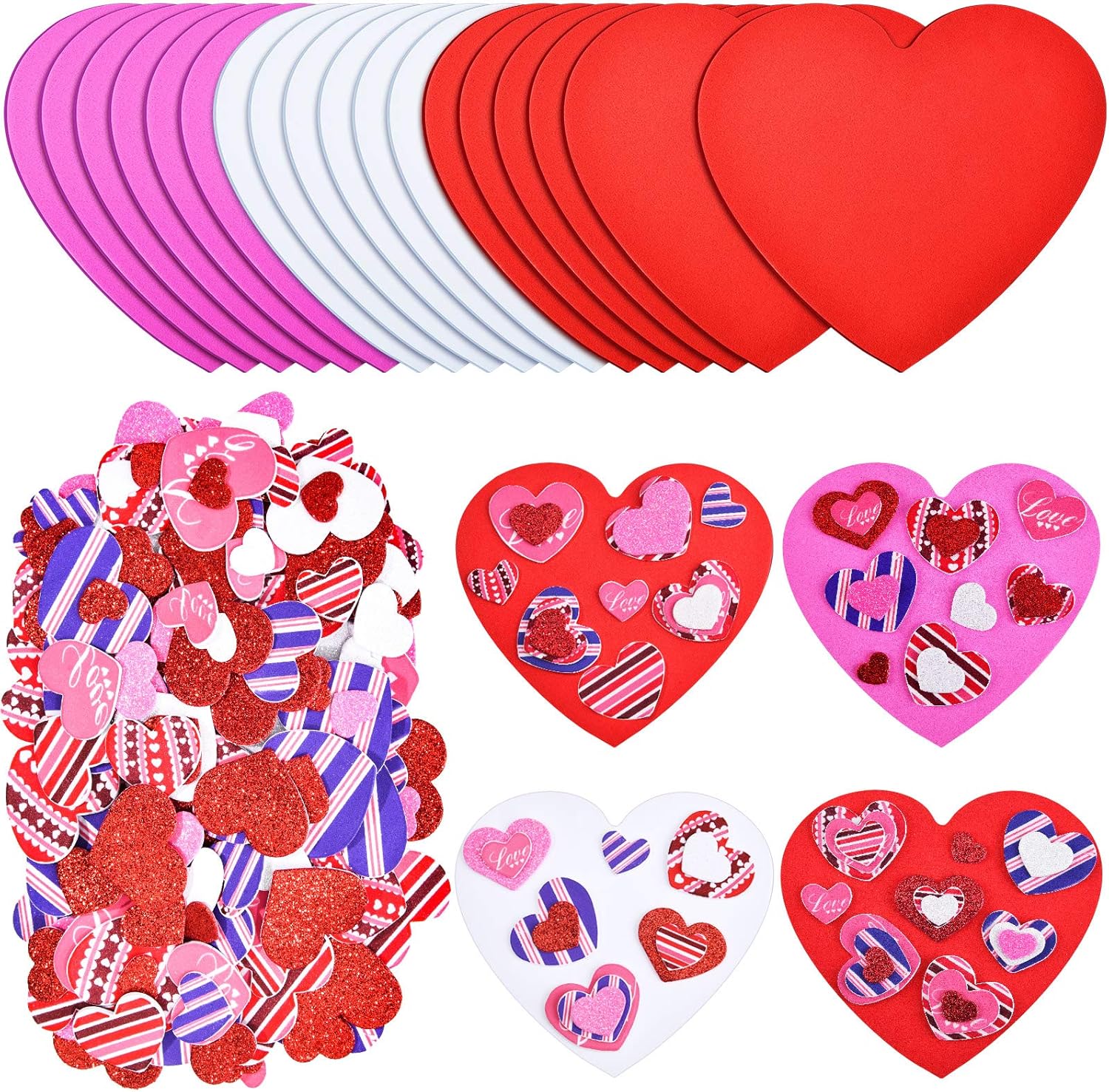 Valentine's Day Foam Heart Craft Kit Includes | Inspire Uplift