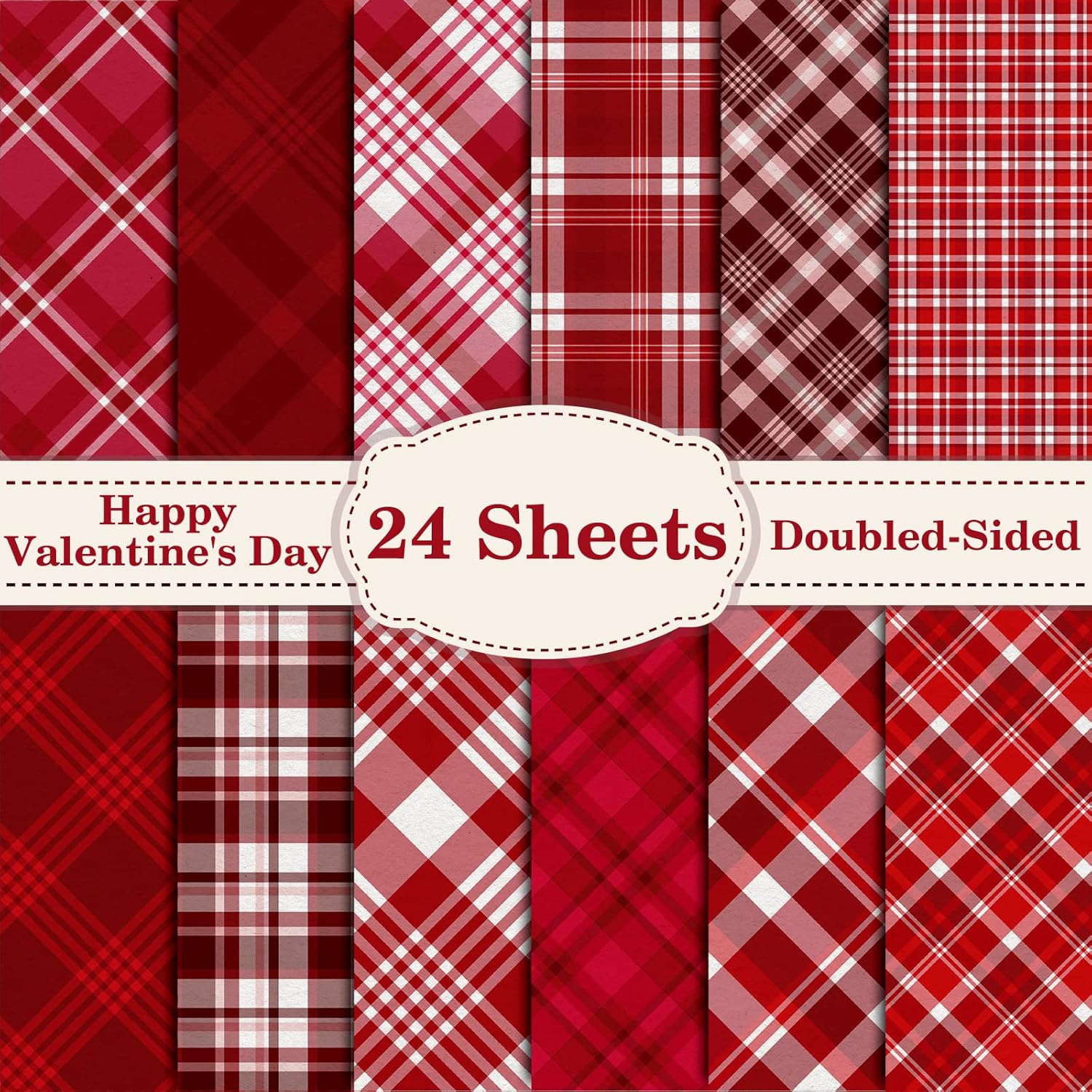 Paper Pack 24 Sheet Red Buffalo Plaid Scrapbook Specialty Pa | Inspire ...