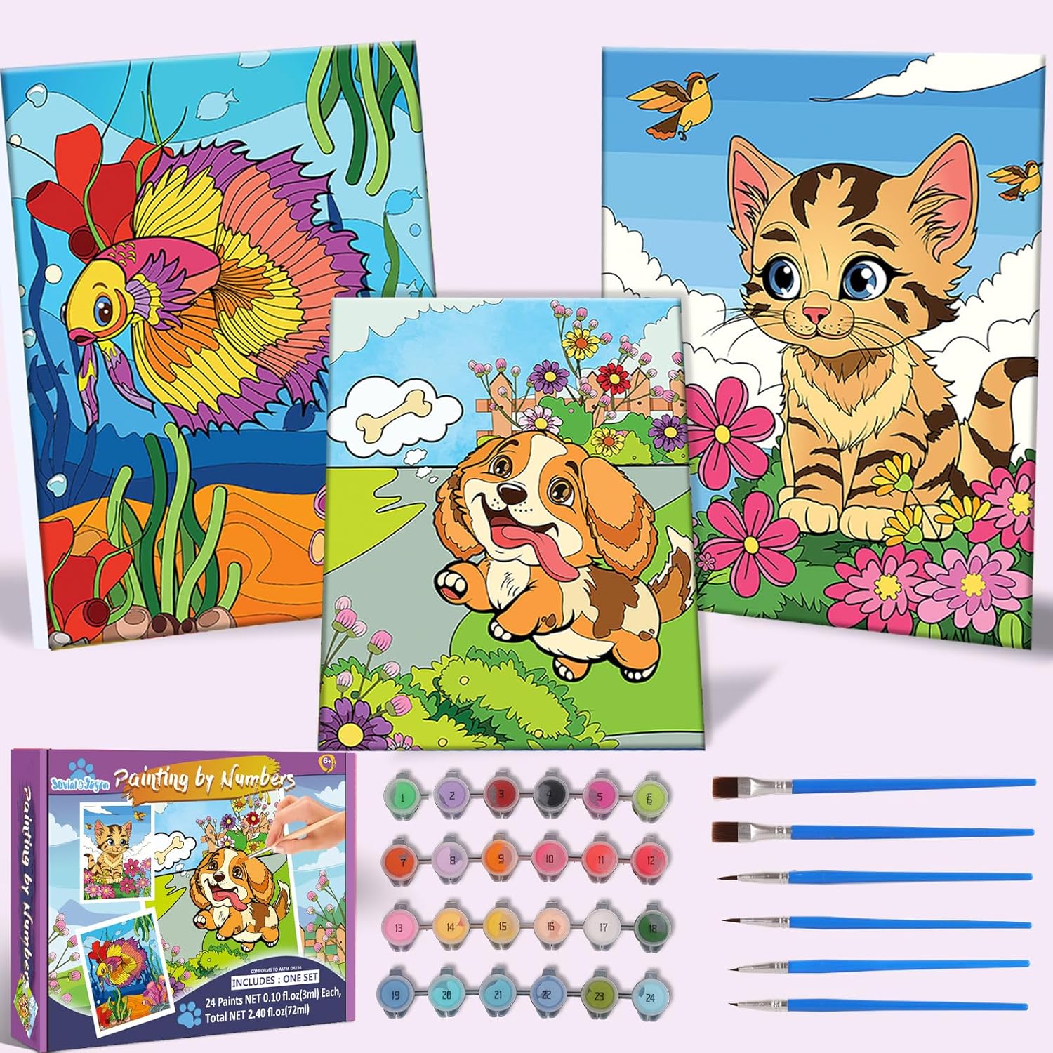 Paint-by-Numbers-Kit-for-Kids | Inspire Uplift