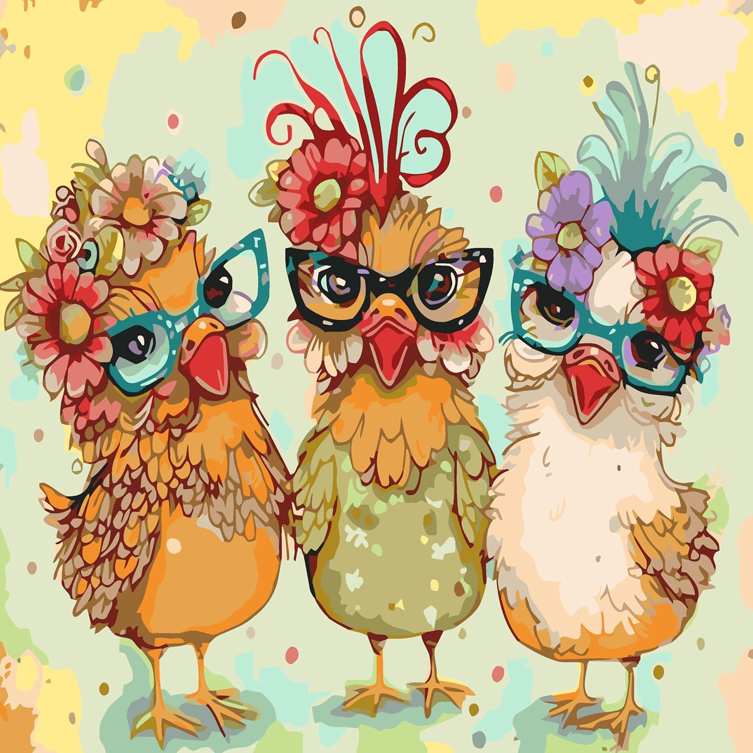 DIY Chicken Acrylic Watercolor | Inspire Uplift