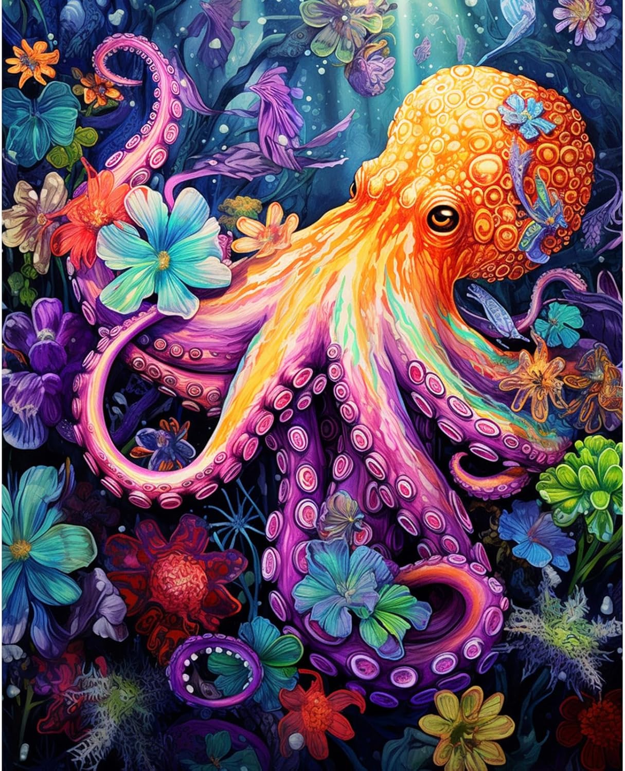 Octopus Paint by Numbers for Adults Kids Beginners,DIY Oil P | Inspire ...