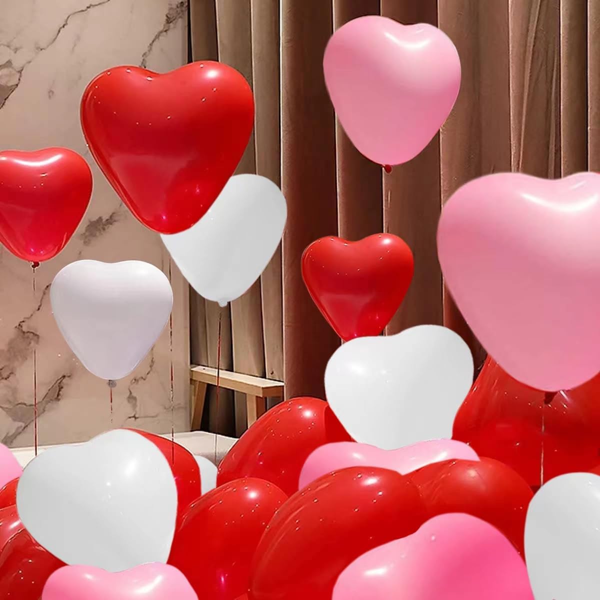 Heart shaped balloons 3 Kinds of Color Latex Balloons for Va | Inspire ...