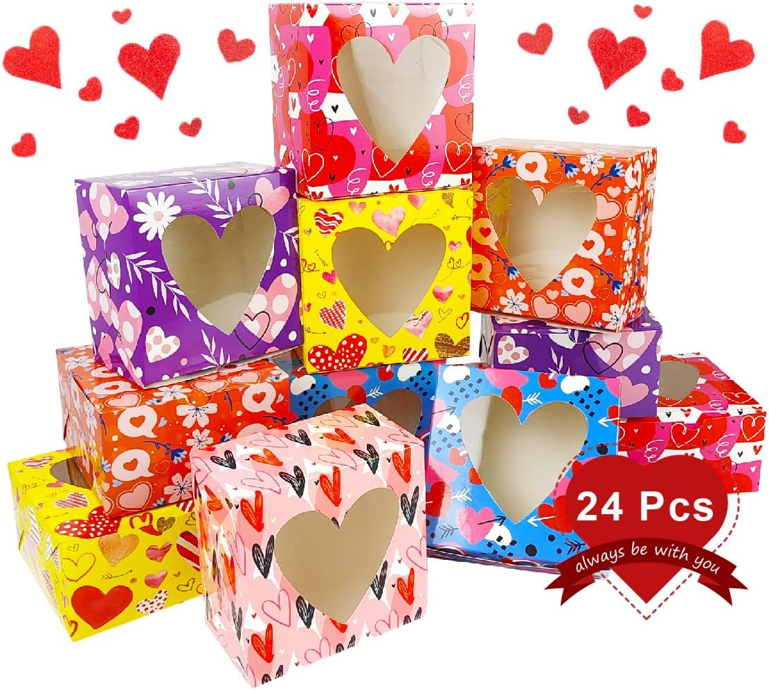 Valentines Day Boxes, Heart-shaped Transparent Window Gift B | Inspire ...