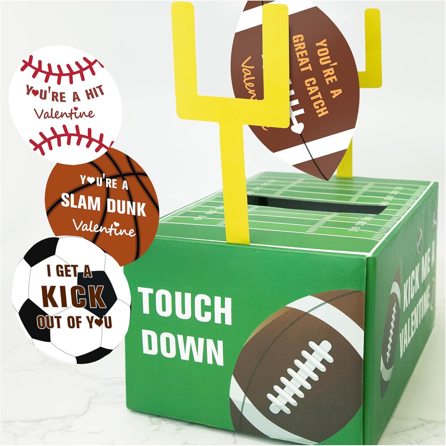 Football Valentine Boxes with 24 Valentine Cards for Classro | Inspire ...