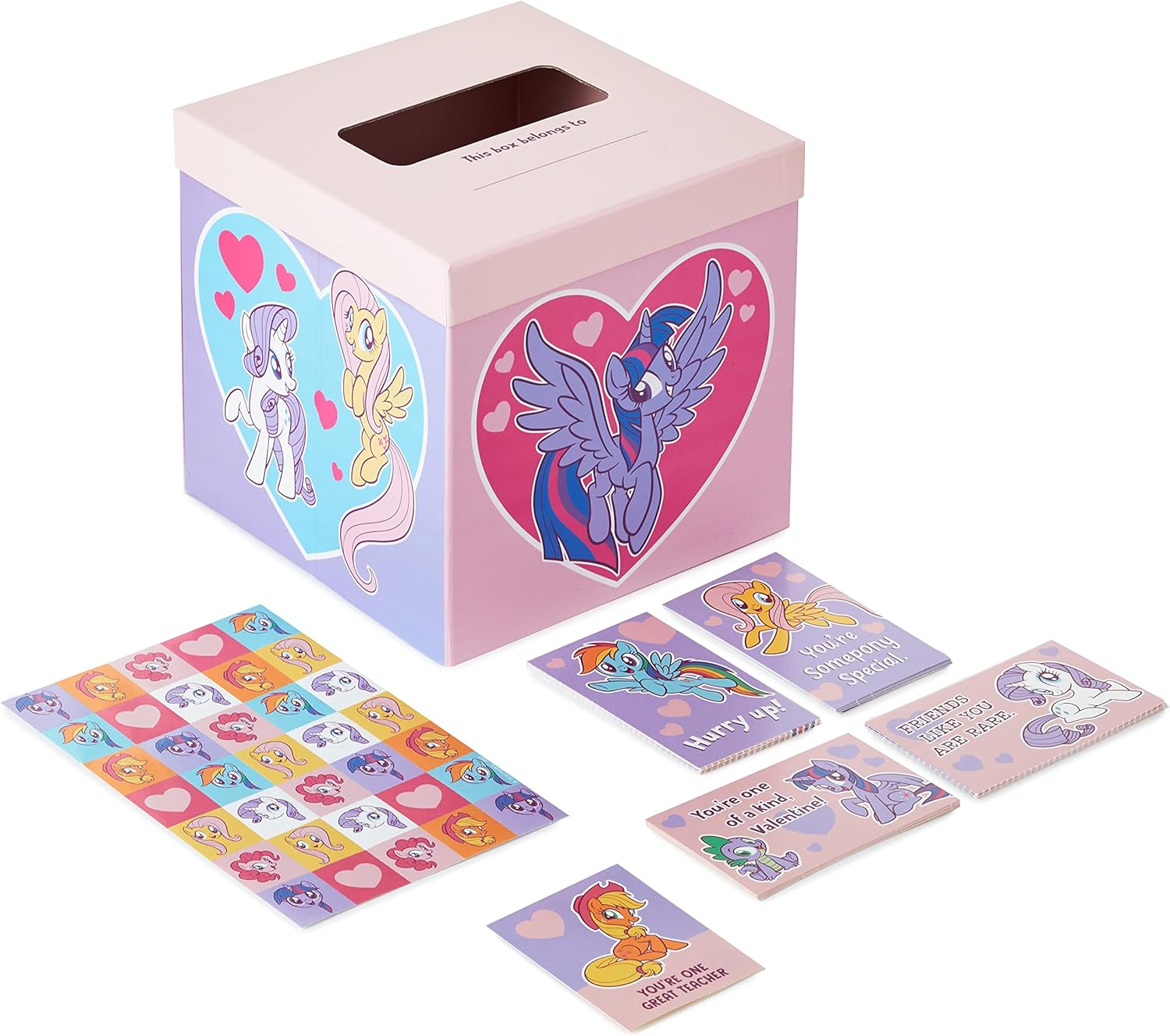 My Little Pony Valentines Day Cards and Mailbox for Kids Sch | Inspire ...