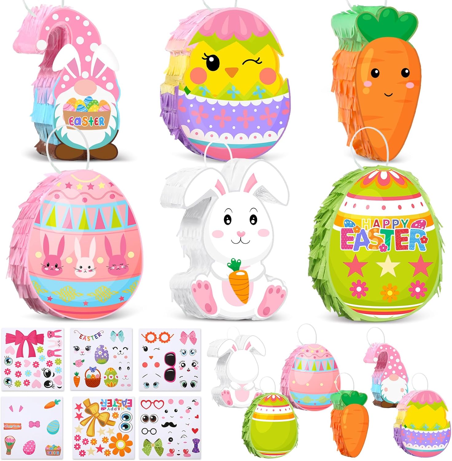 6 Set DIY Easter Mini Pinata Bulk with Stickers Easter Egg B | Inspire ...