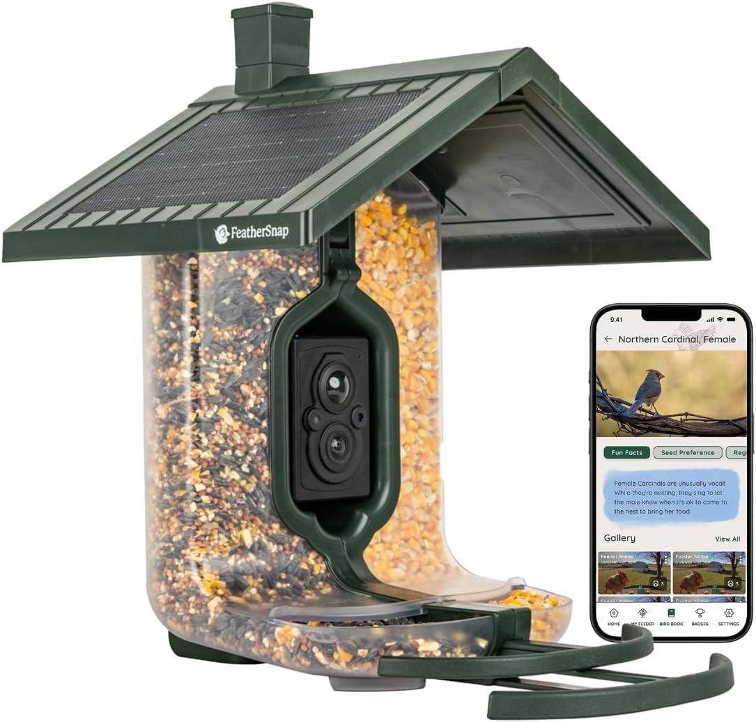 Scout Wi-Fi Solar Powered Smart Bird Feeder - Automatically | Inspire ...