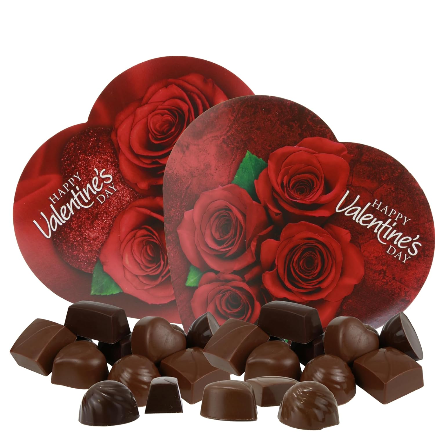 Valentines Chocolate Truffles Heart Box Set Bundle, Red Rose | Inspire ...