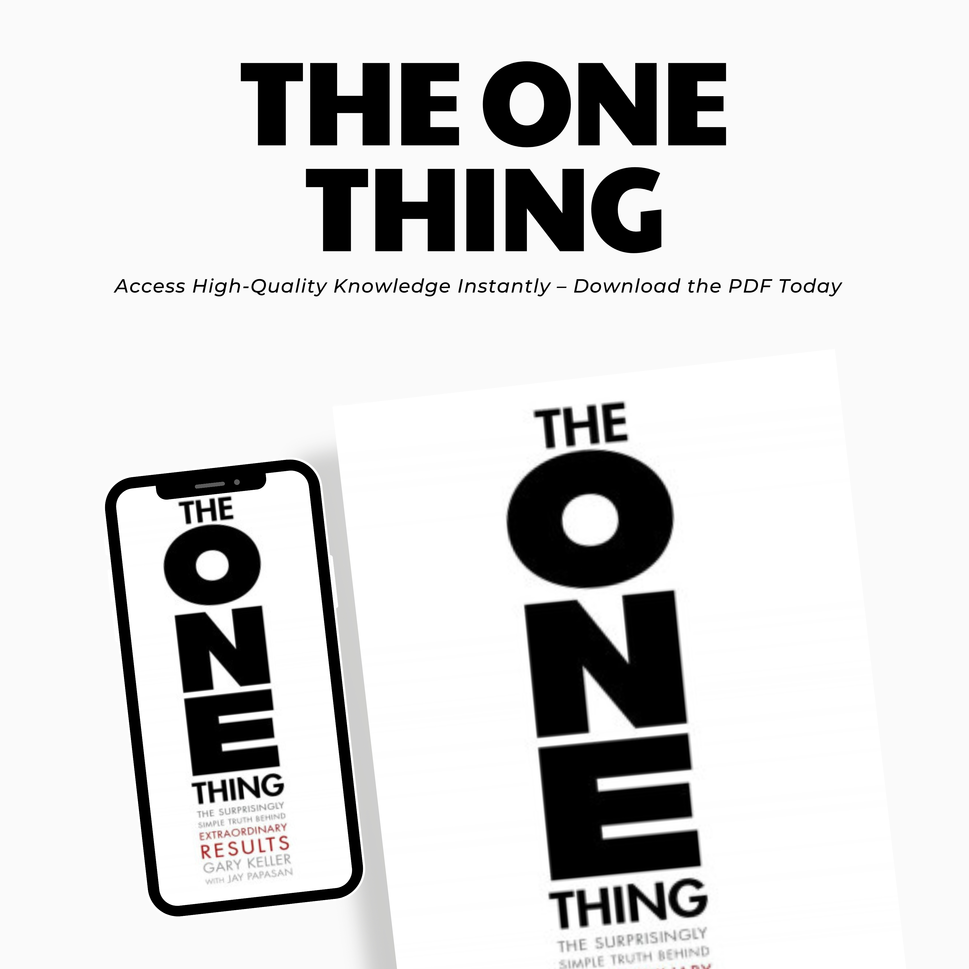 The ONE Thing by Gary Keller | Inspire Uplift
