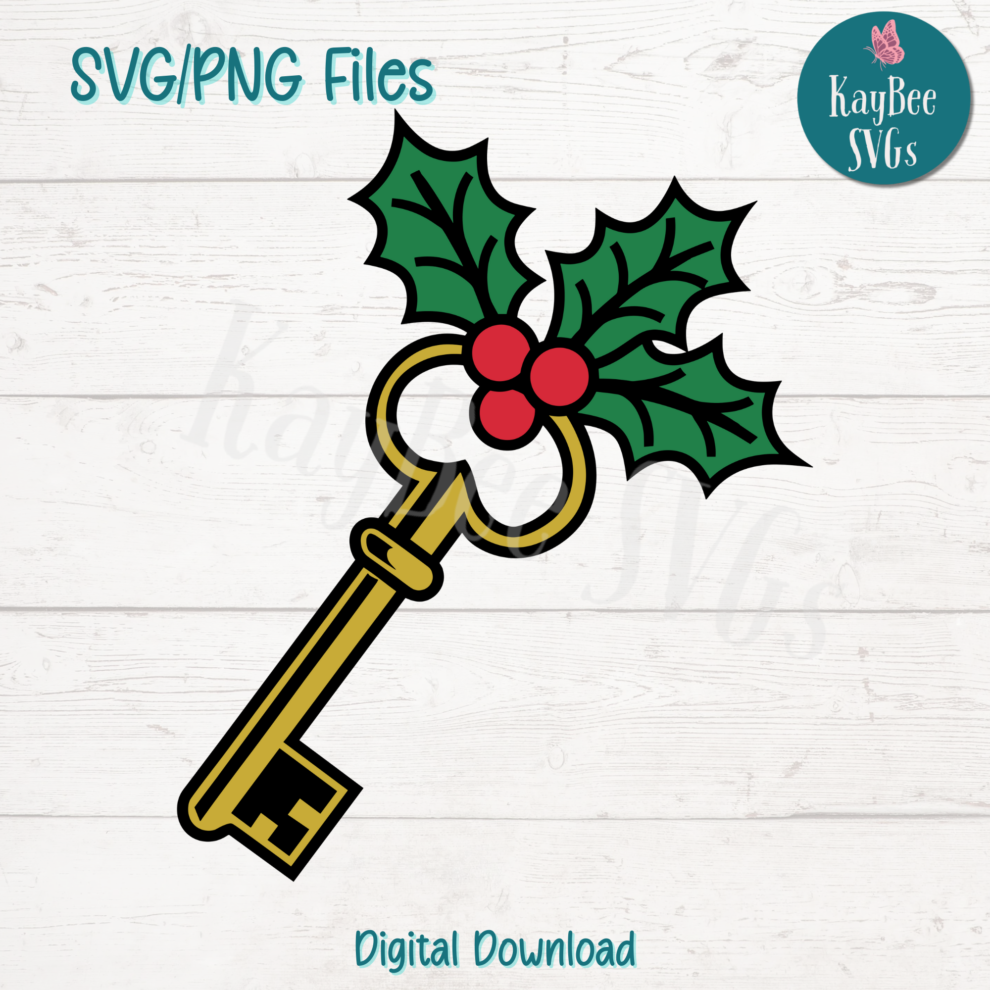 Santa Magic Key SVG PNG Cut Files for Cricut, Silhouette Dig | Inspire ...