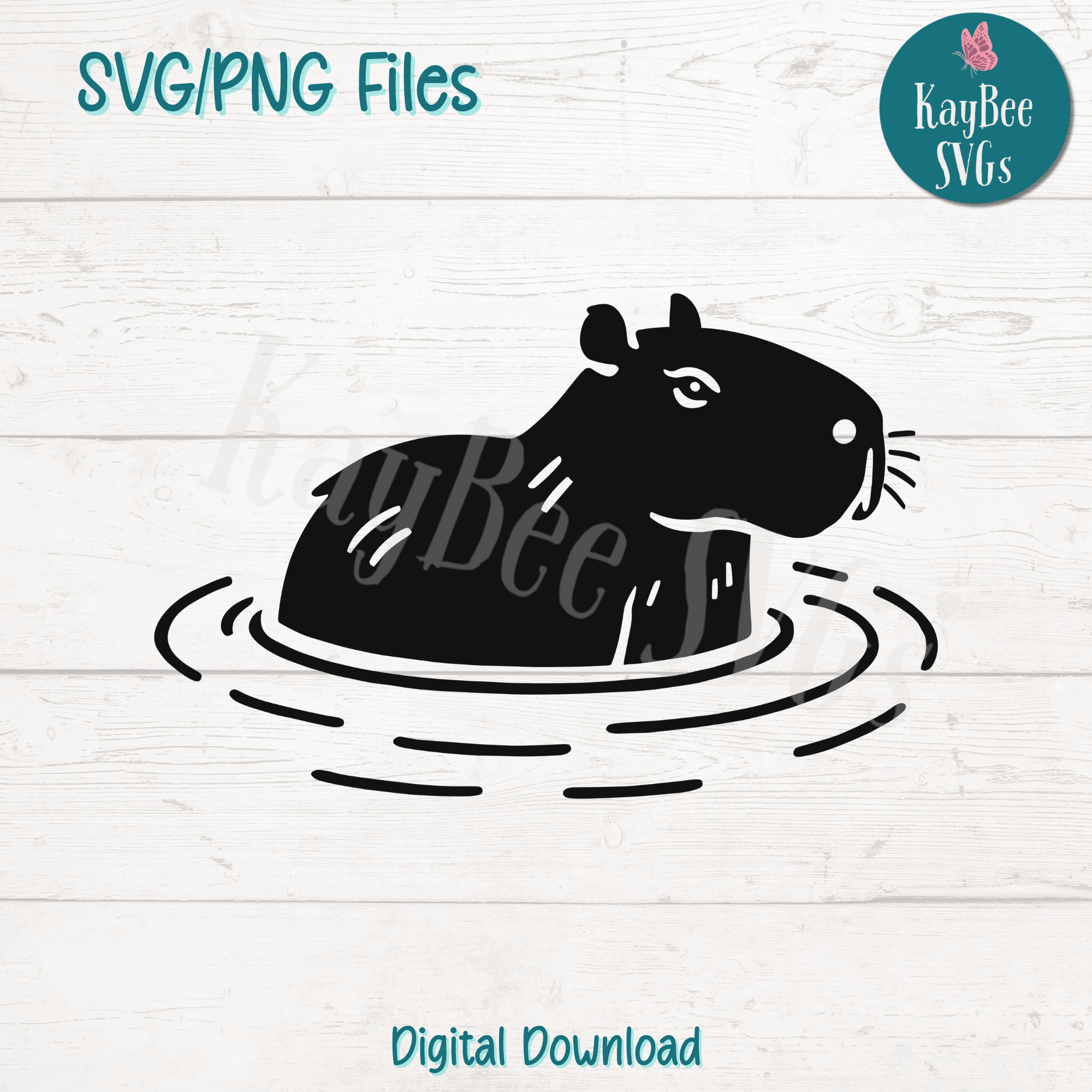 Swimming Capybara SVG PNG Cut Files for Cricut, Silhouette D | Inspire ...