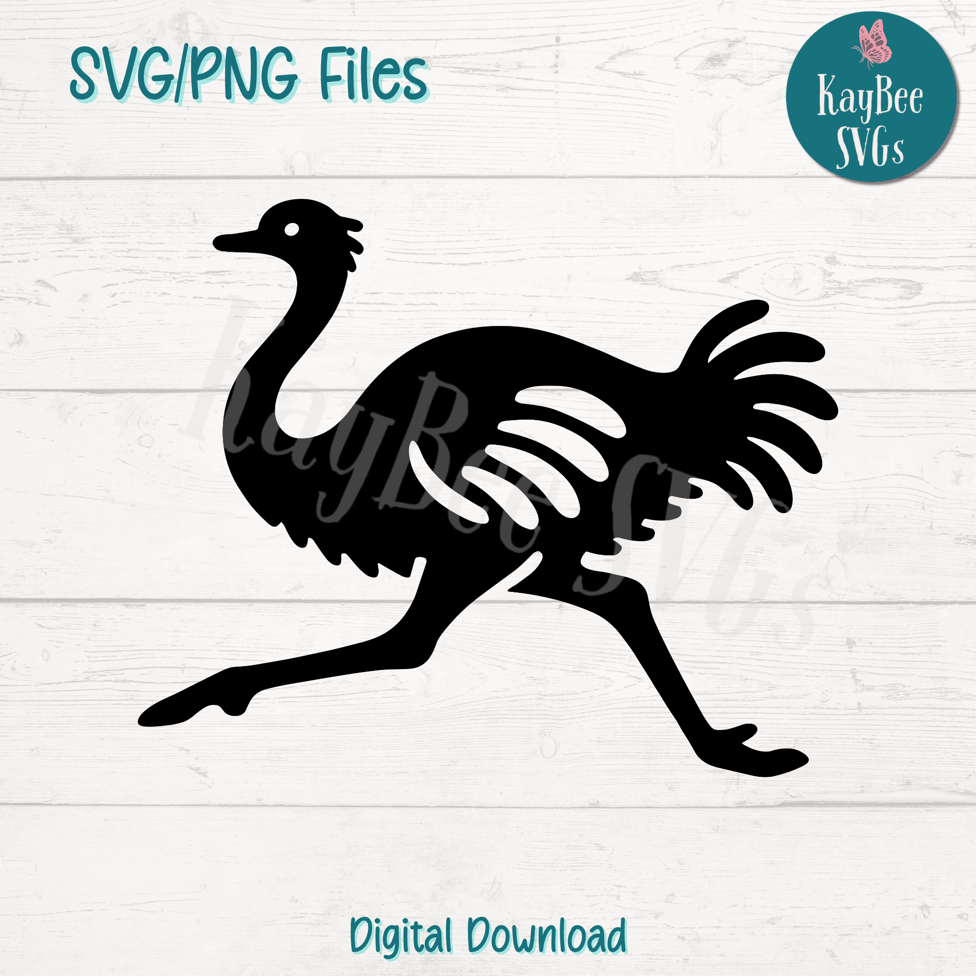 Running Ostrich SVG PNG Cut Files for Cricut, Silhouette Dig | Inspire ...
