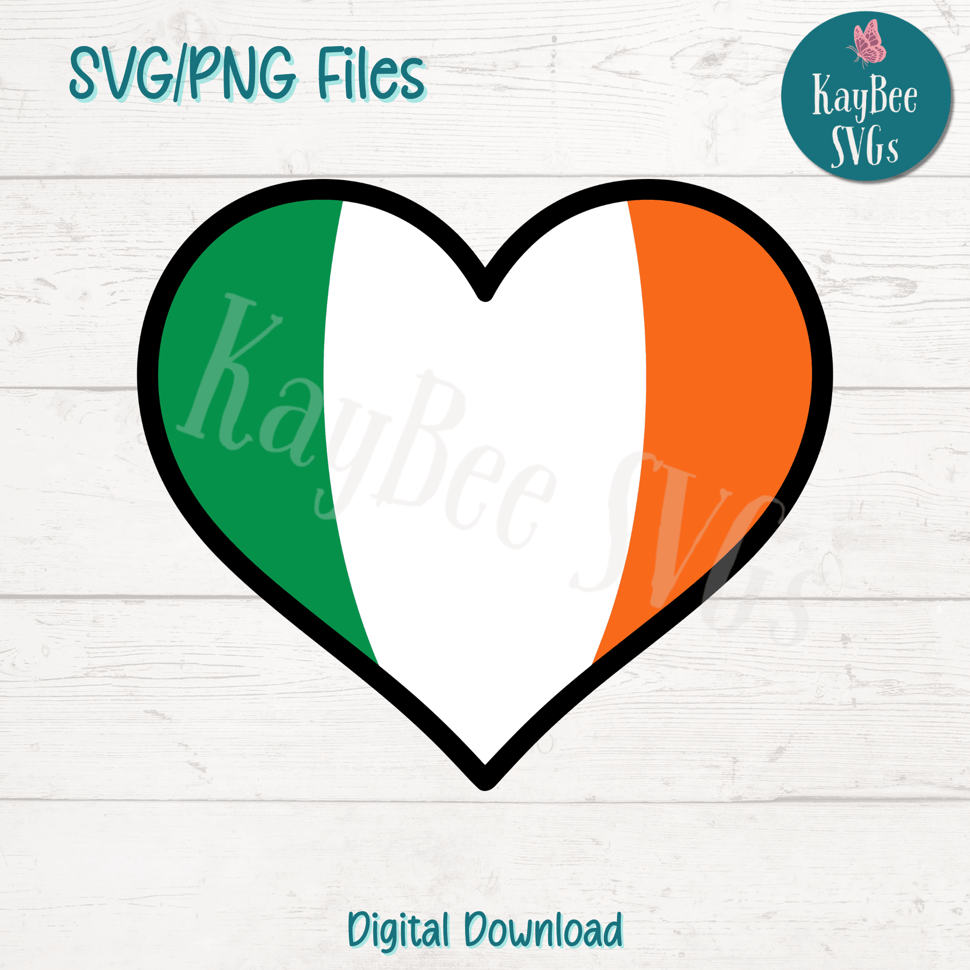Irish Flag Heart SVG PNG Cut Files for Cricut, Silhouette Di | Inspire ...