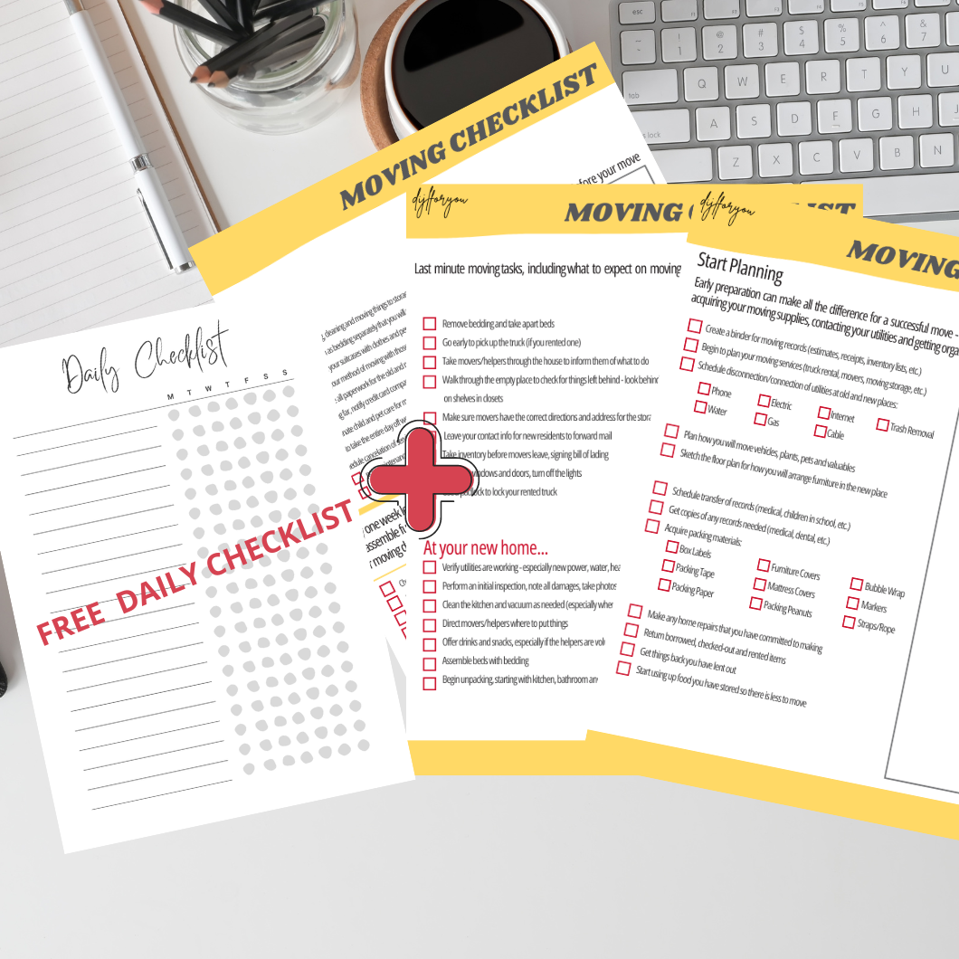 moving checklist PDF + free daily checklist | Inspire Uplift