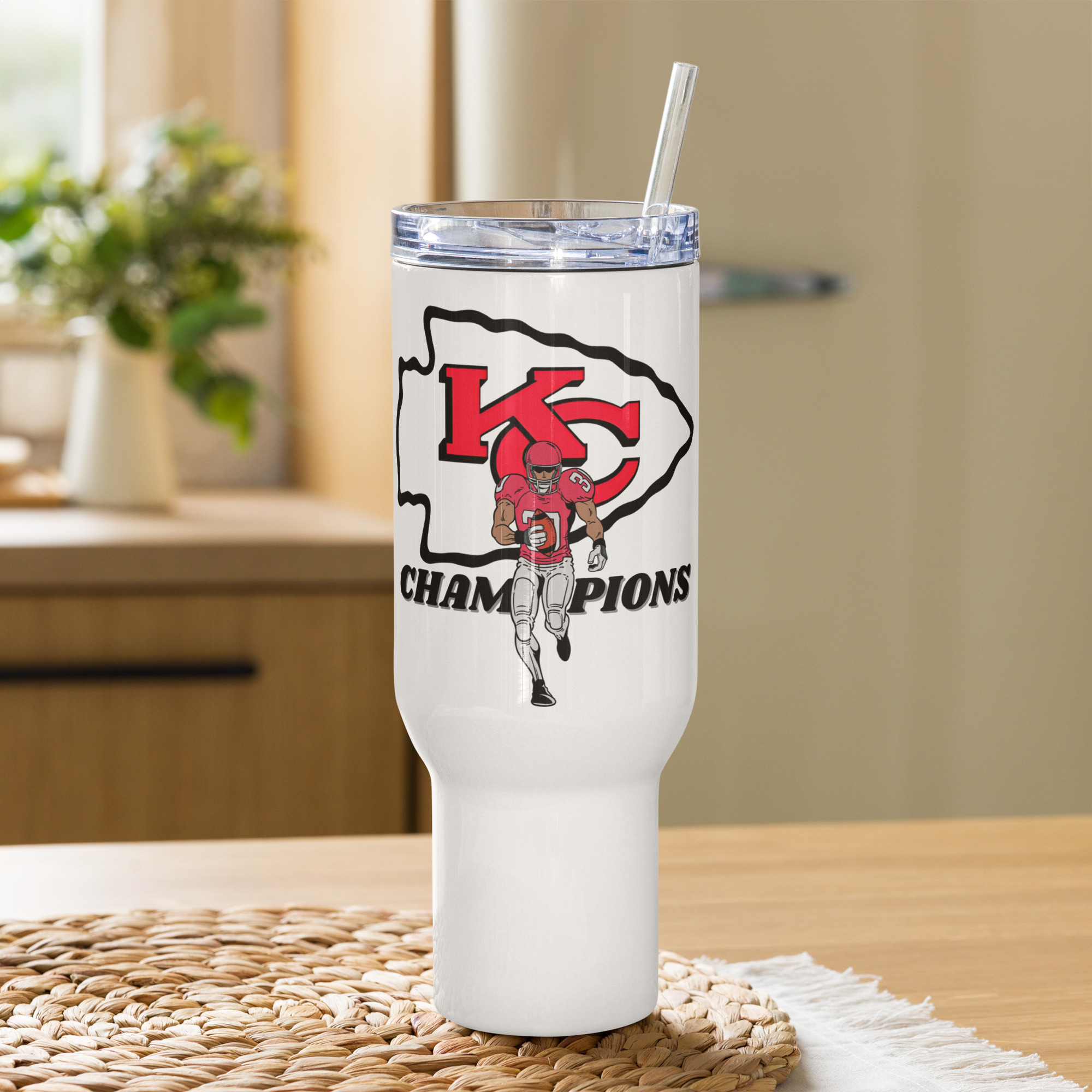 Kansas city chiefs Travel mug with a handle | Inspire Uplift