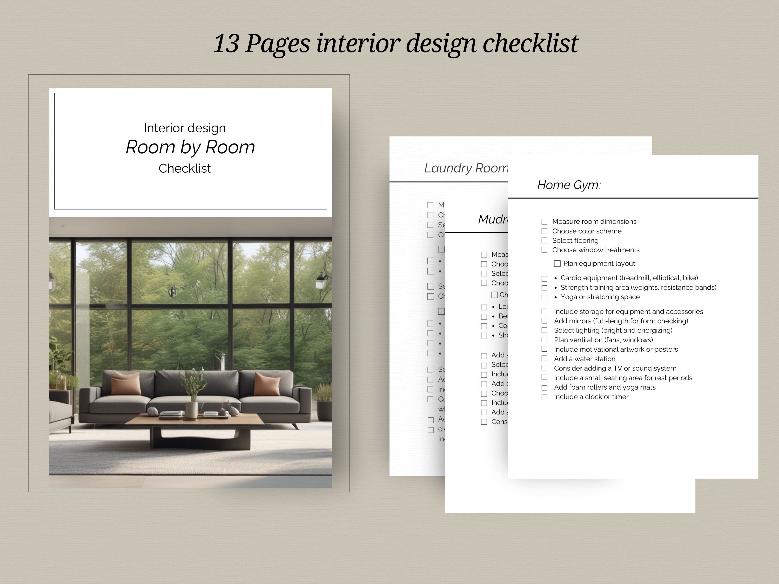 Interior design checklist template | Inspire Uplift