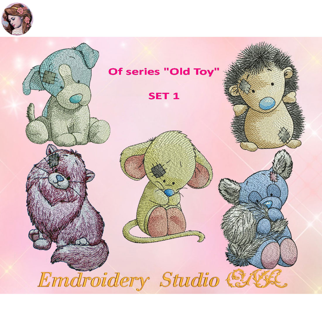Machine embroidery designs children series Old toy Set 1 - S | Inspire ...
