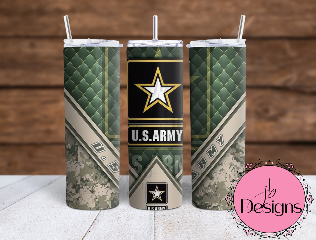 United States Army Sublimation tumbler wraps - 20oz Straig - Inspire Uplift