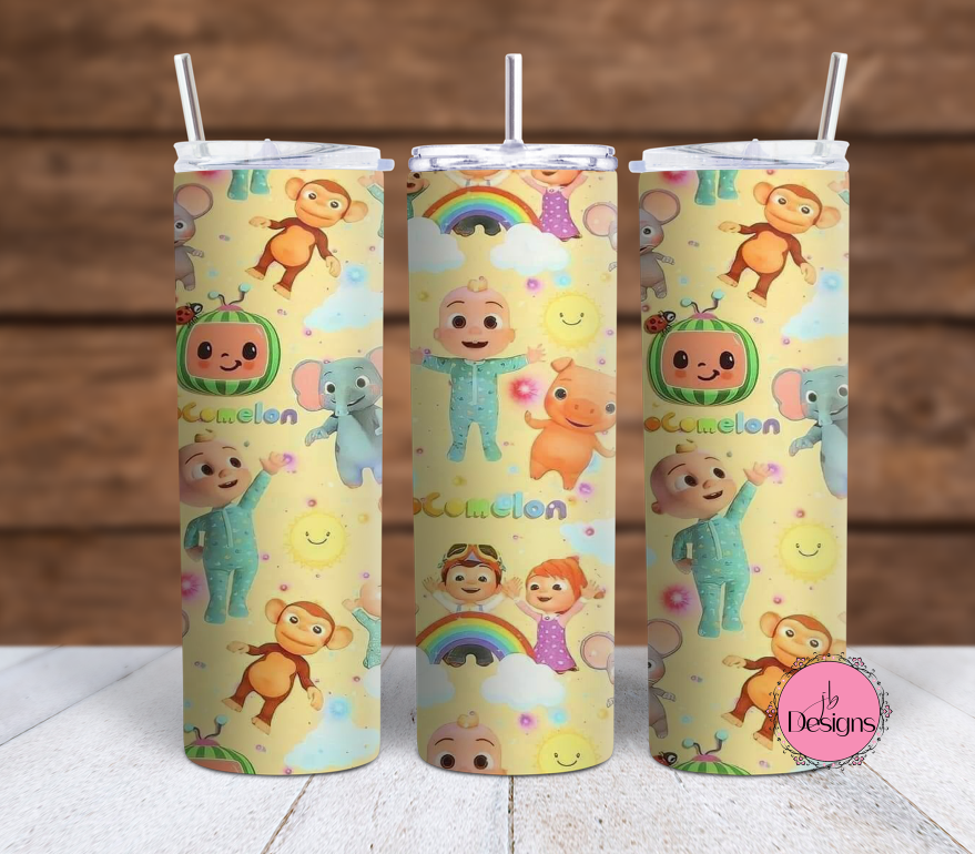 Cocomelon and Friends Sublimation tumbler wraps - 20oz Strai | Inspire ...