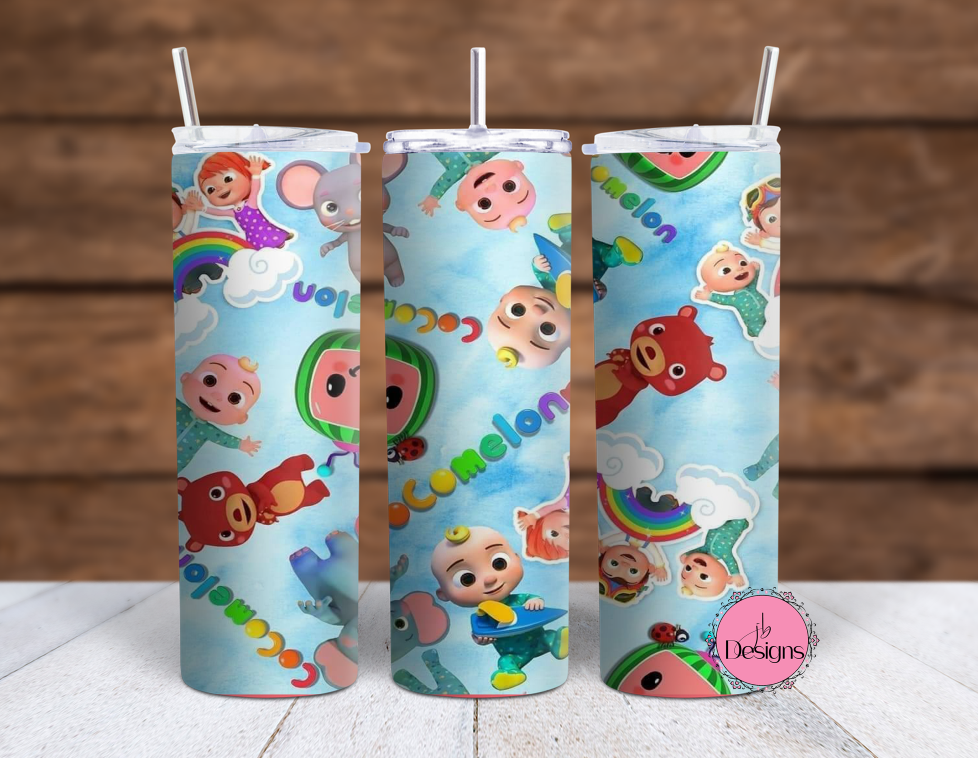 Cocomelon Blue Sublimation tumbler wraps - 20oz Straight and | Inspire ...