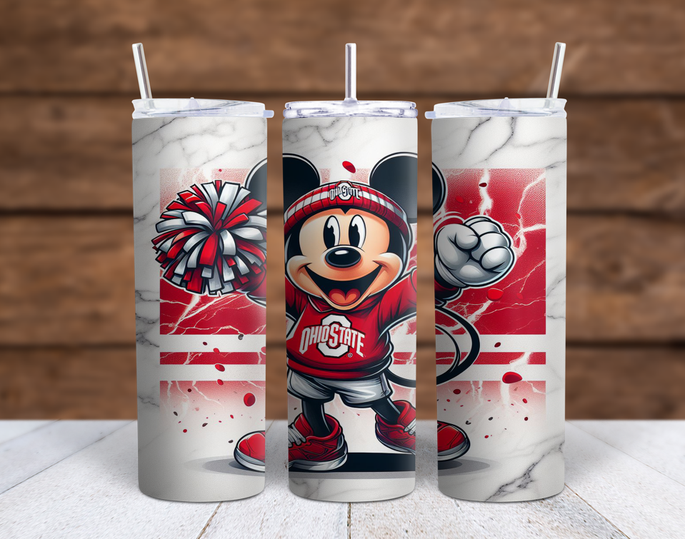 Mickey Mouse Ohio State Football Sublimation tumbler wrap 30 | Inspire ...