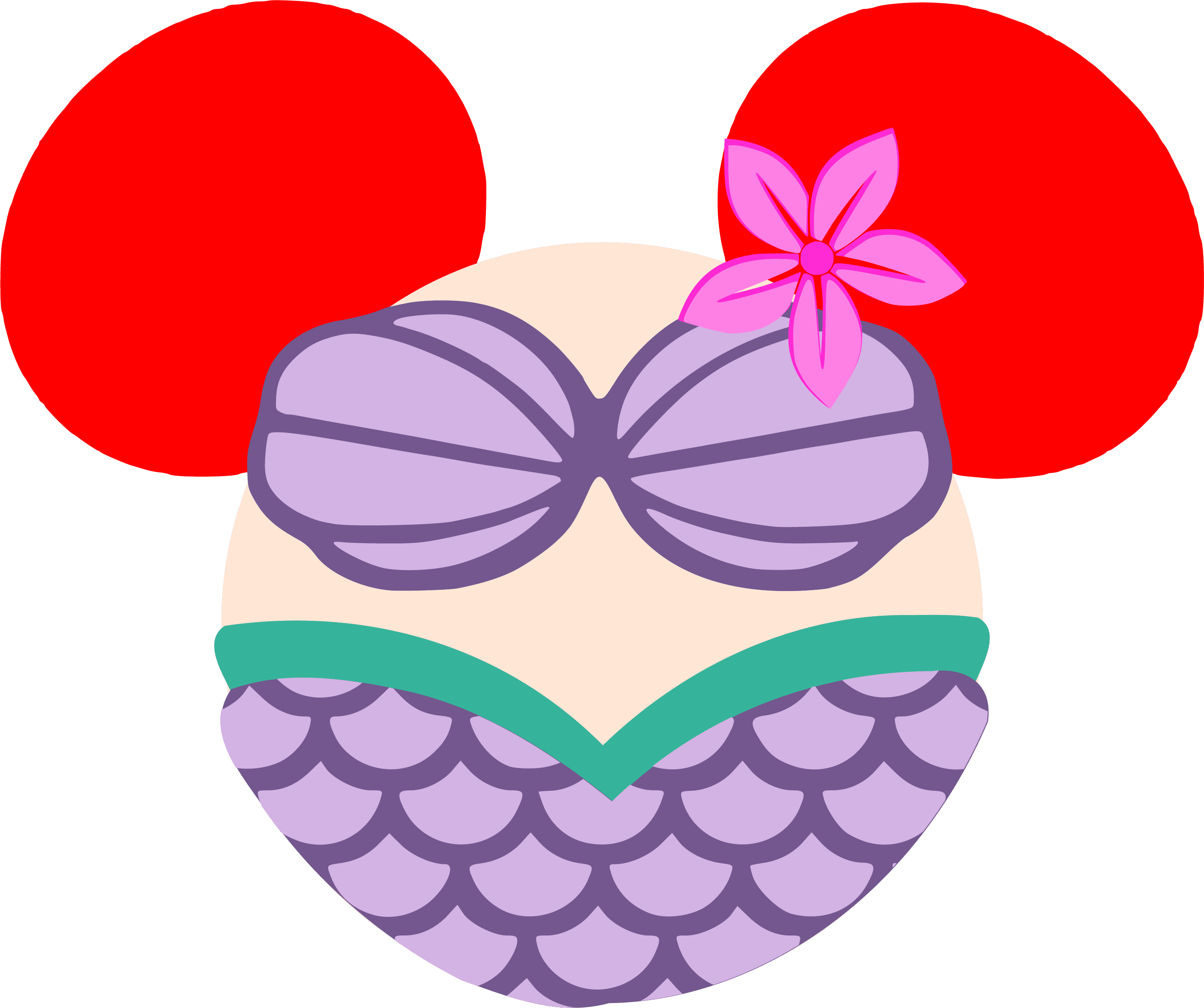 Disney - Mickey Mouse Minnie Mouse Head Shape Ariel Little M | Inspire ...