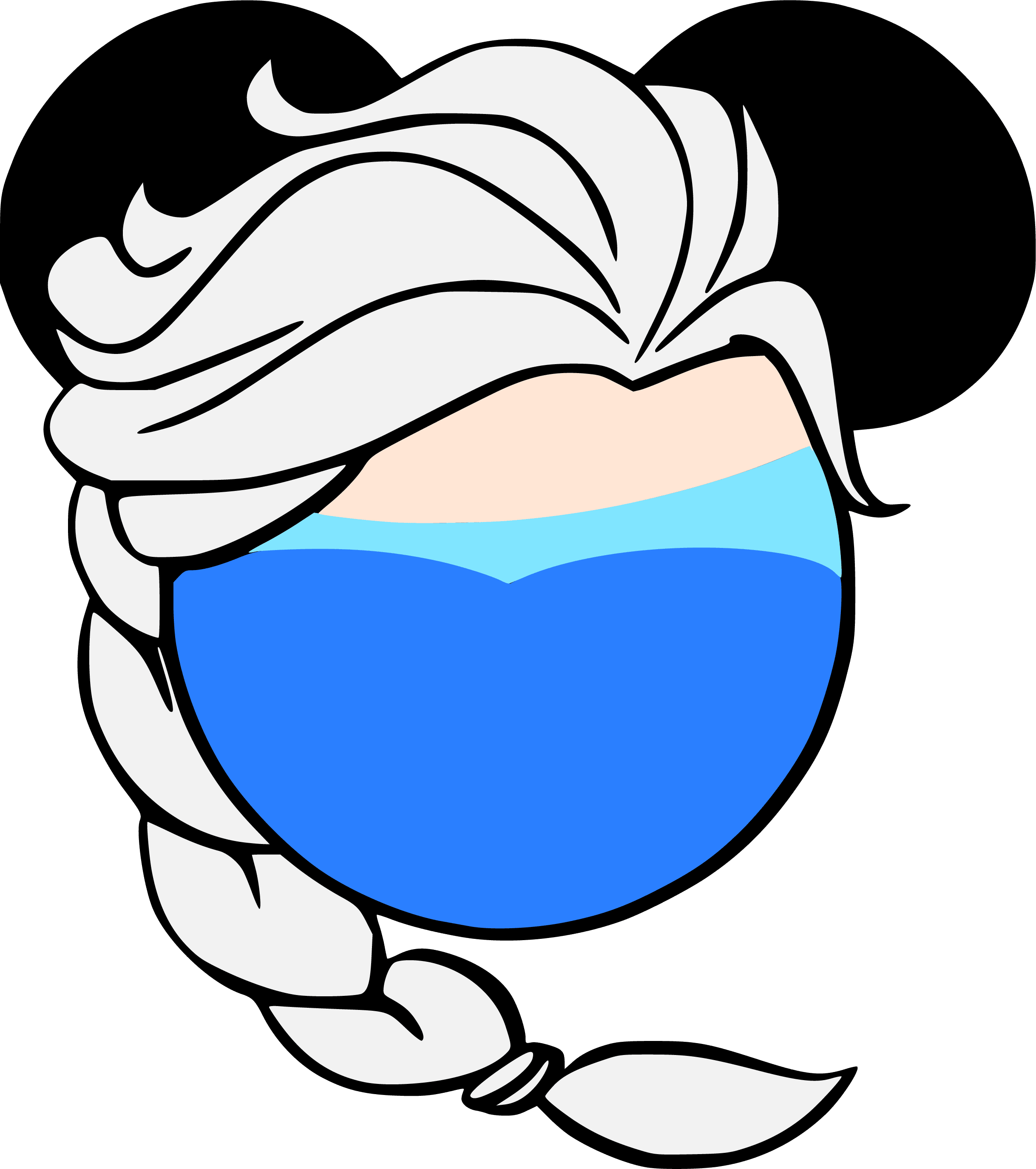 Disney - Mickey Mouse Minnie Mouse Head Shape Frozen Elsa SV | Inspire ...