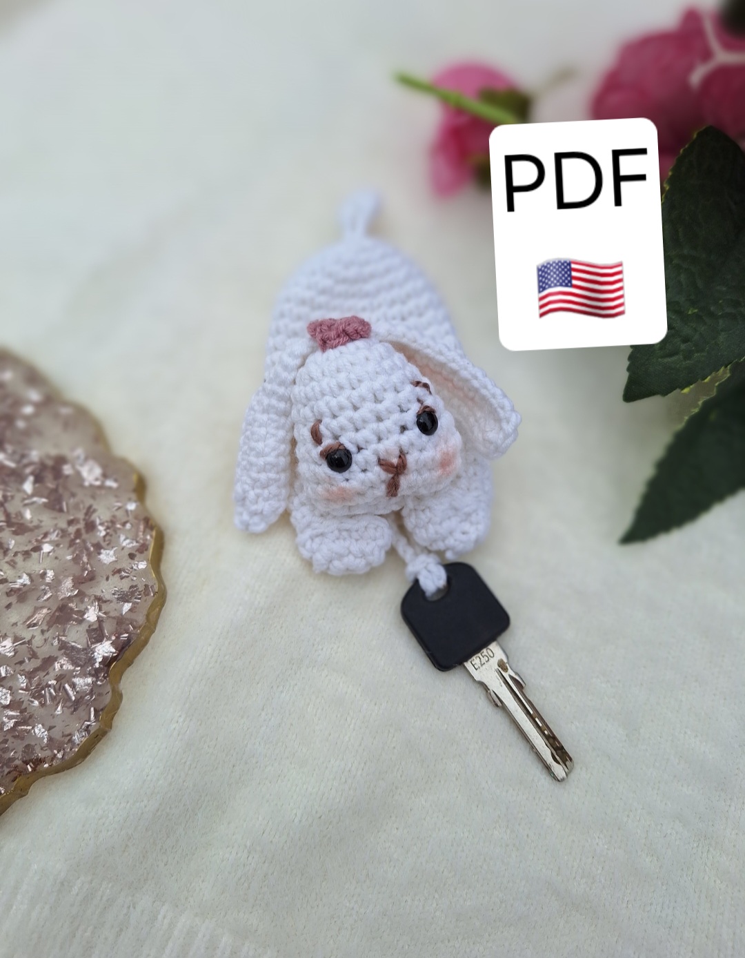 Crochet bunny Pattern key cover pattern digital pattern easy | Inspire ...