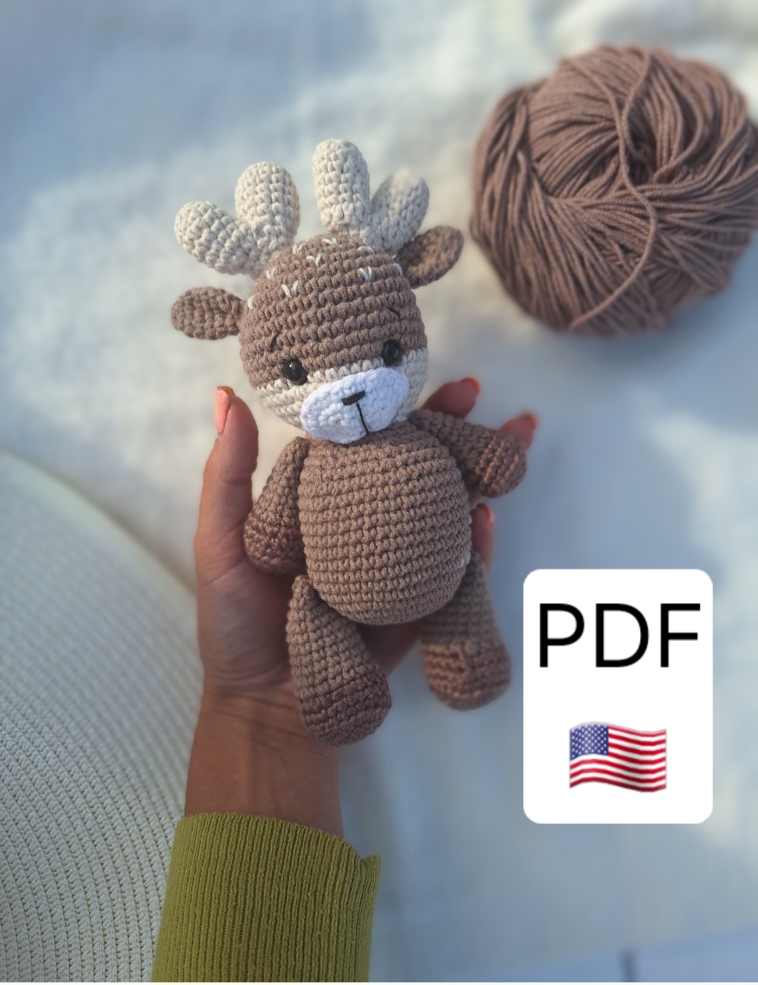 Crochet pattern easy pattern Crochet deer baby toy Amigurumi | Inspire ...