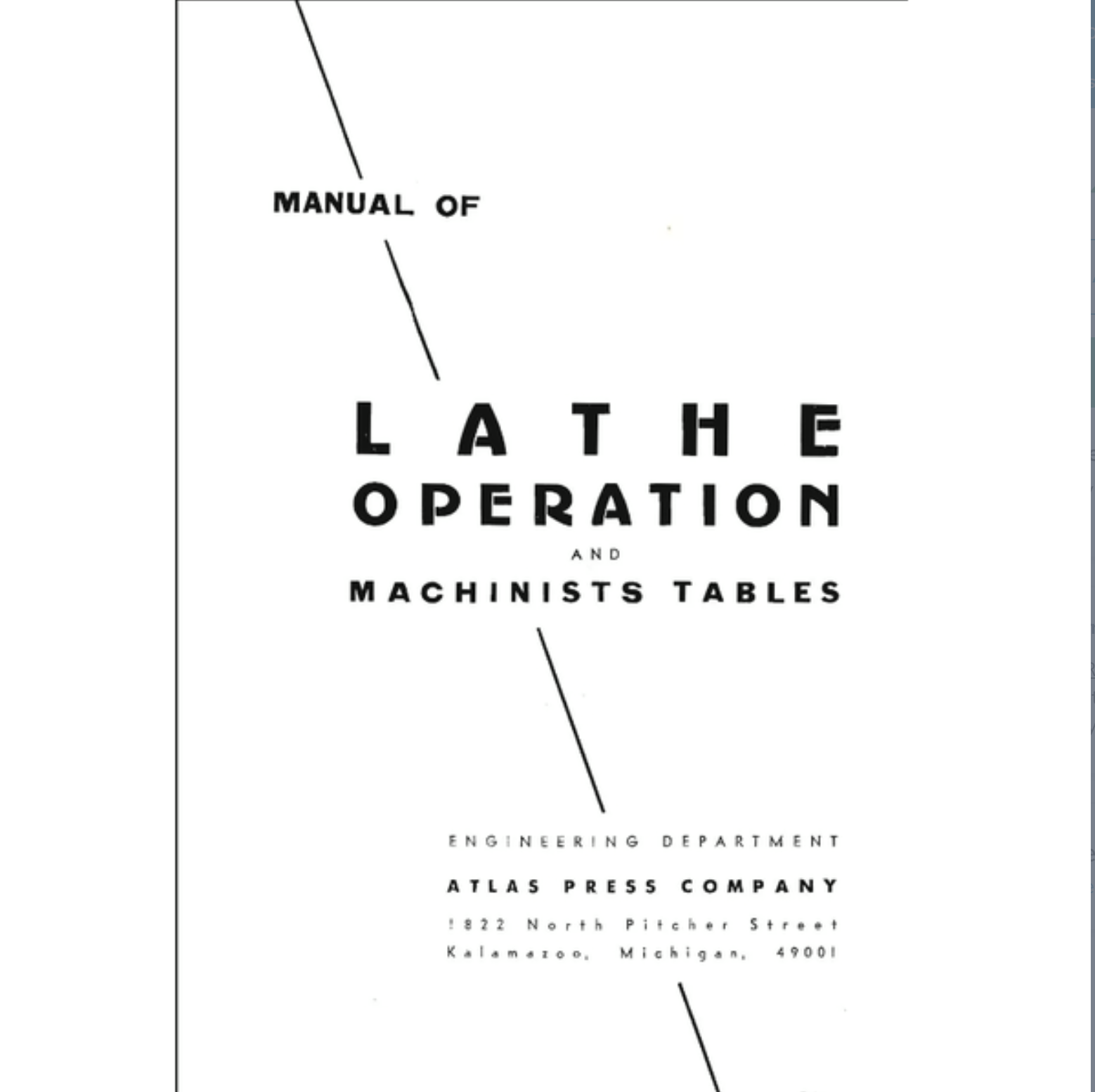 Atlas Manual of Lathe Operation and Machinists Tables 1967.. | Inspire ...