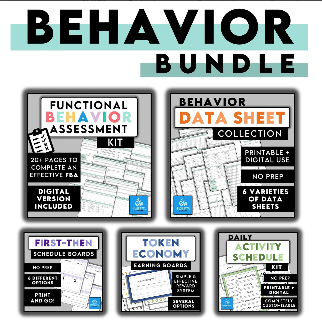 Complete BEHAVIOR Bundle | ABA Resource Datasheets Token Eco | Inspire ...
