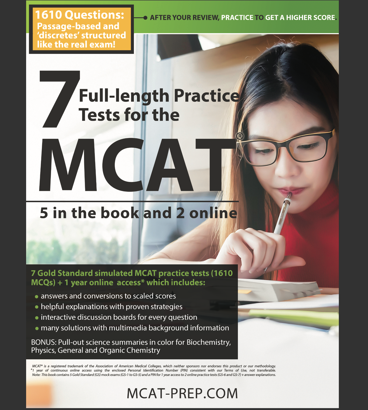 Latest for 7 Full-length MCAT Practice Tests Book, 2023-2024 | Inspire ...