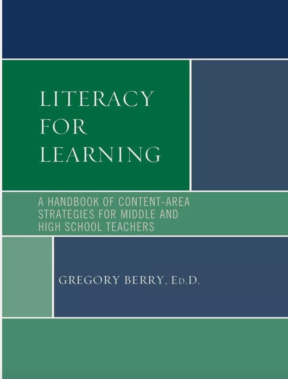 Literacy for Learning; A Handbook of Content Area Strategies | Inspire ...