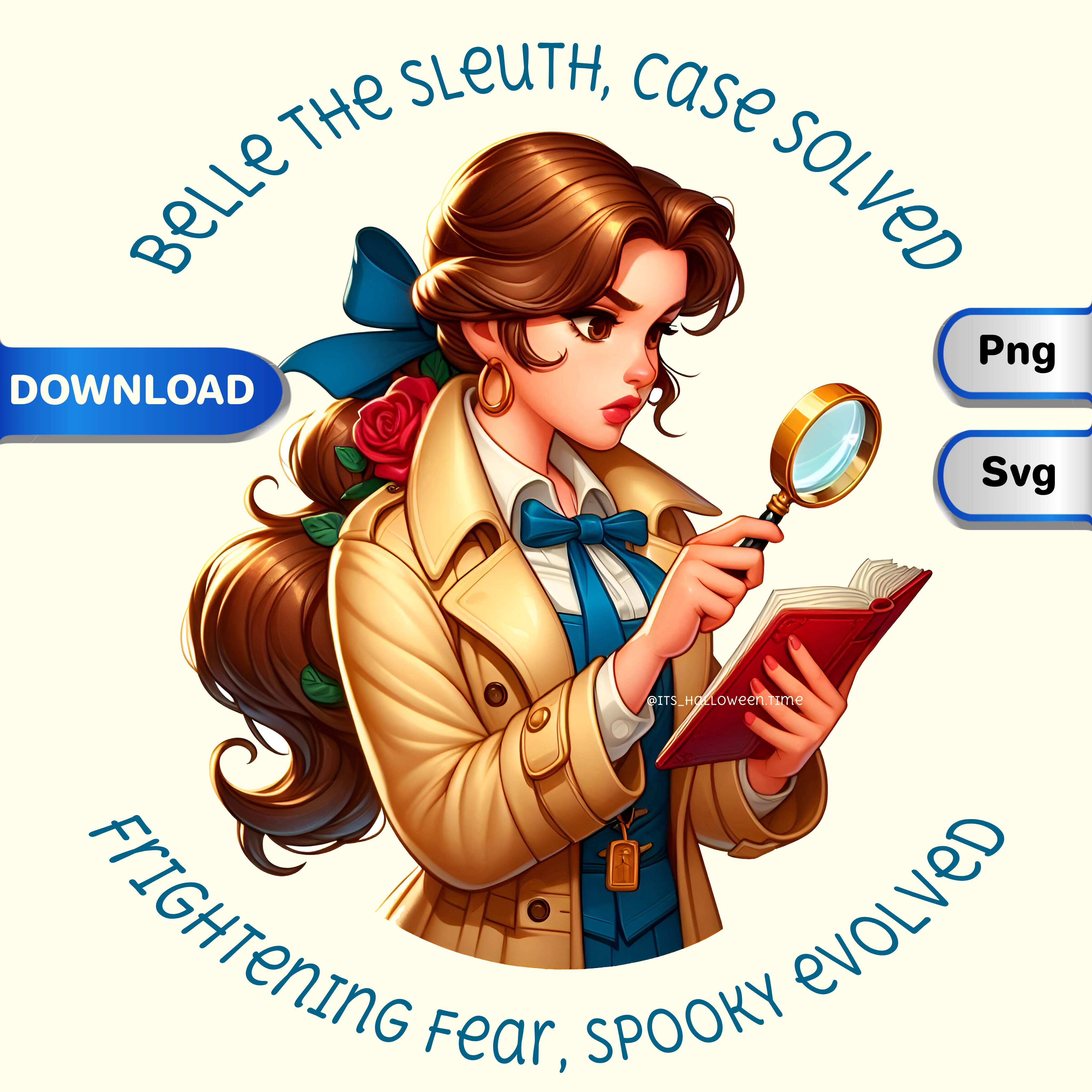 Princess Belle detective, beauty beast,Disney princess Hallo | Inspire ...