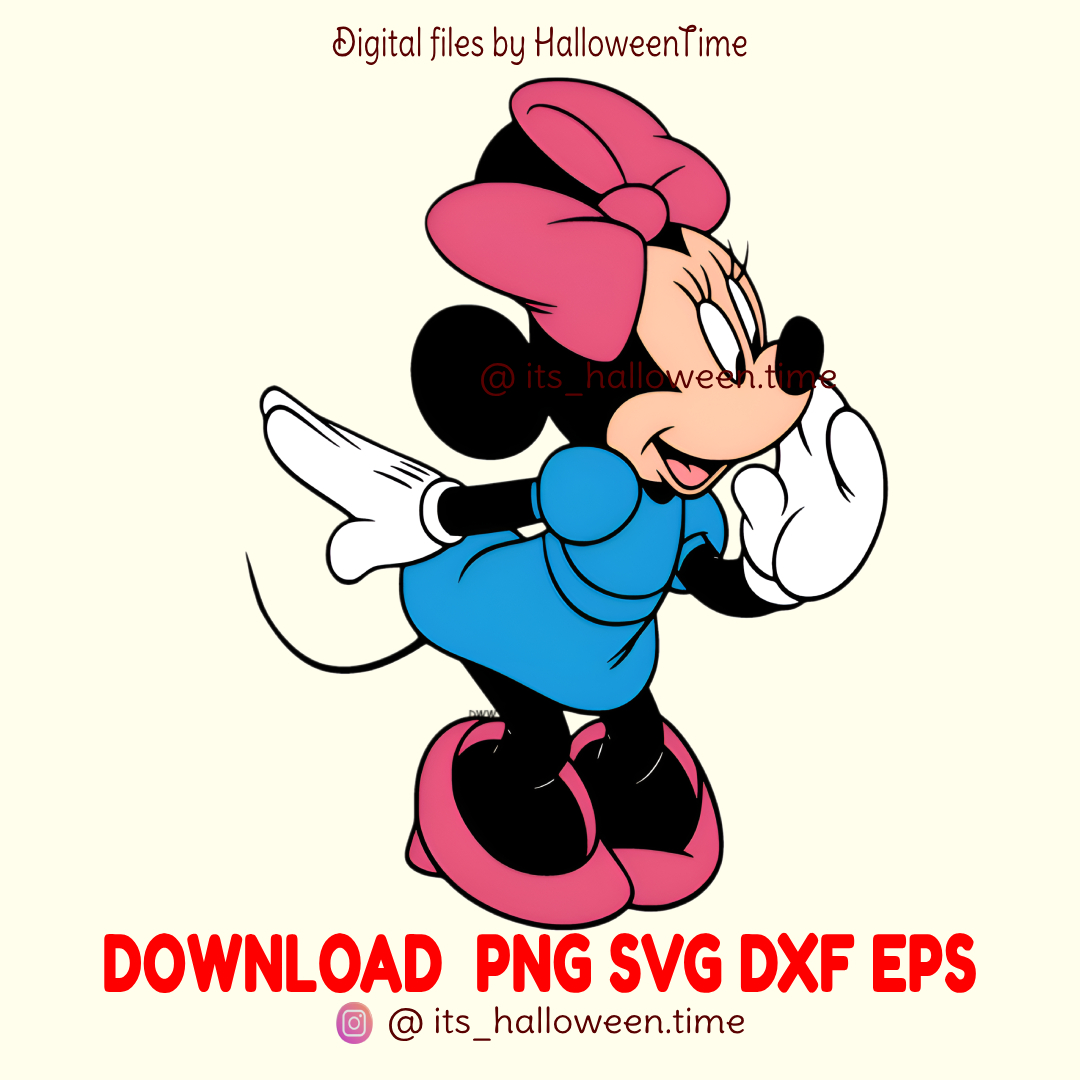 Minnie mouse in blue | Inspire Uplift