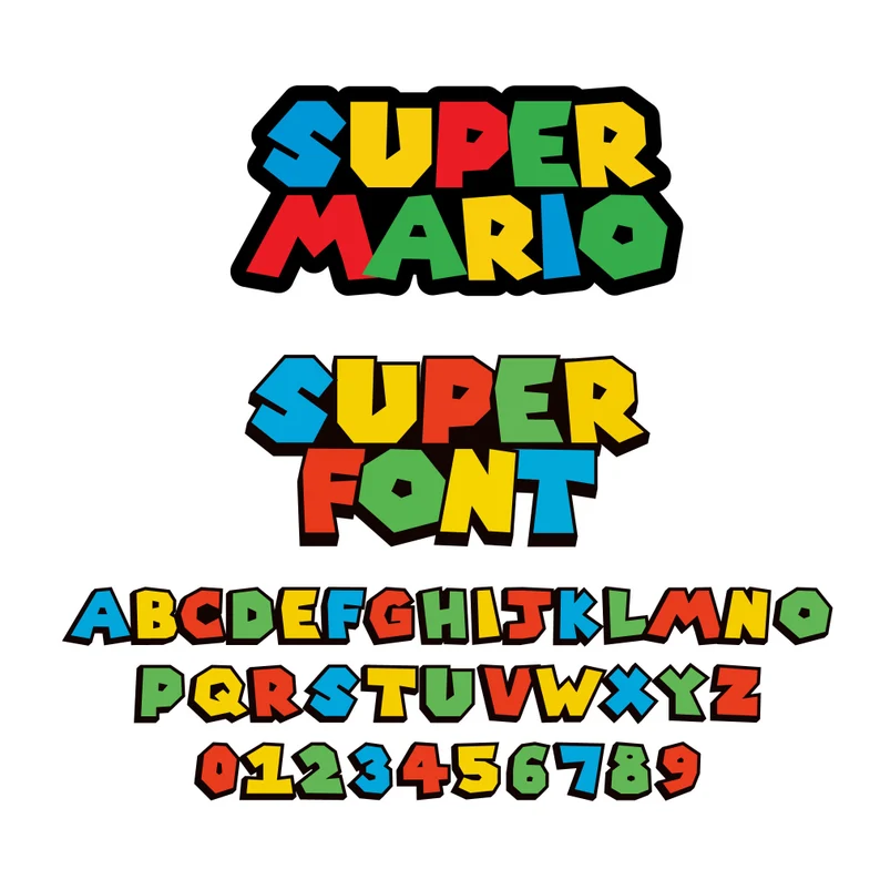 Super Mario Font Svg | Inspire Uplift