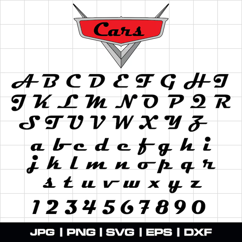 Cars font, cars emblem svg, cars logo svg, cars svg, cars fo | Inspire ...