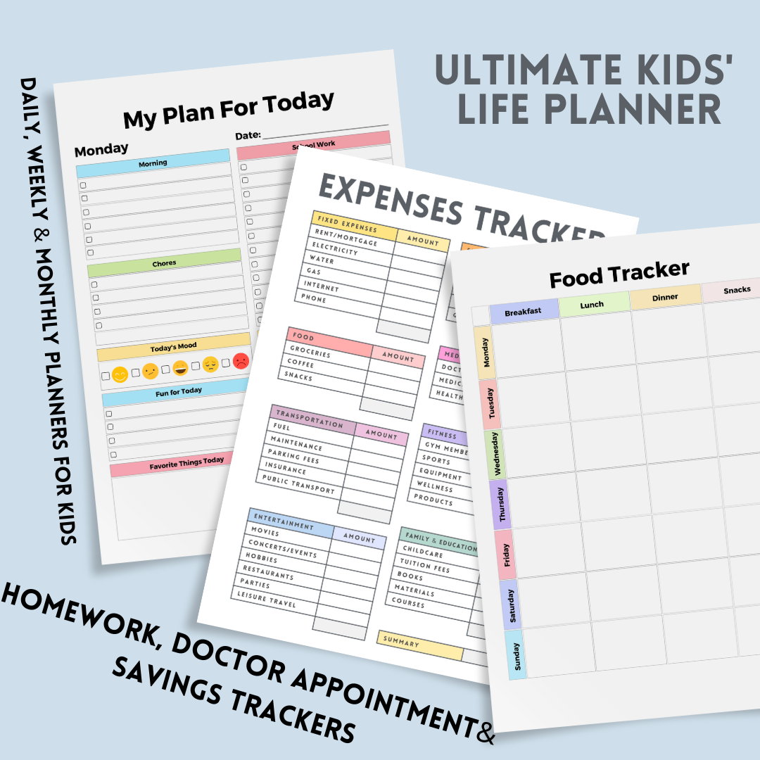 Ultimate Kids' Life Planner, Daily, Weekly & Monthly Planner | Inspire ...