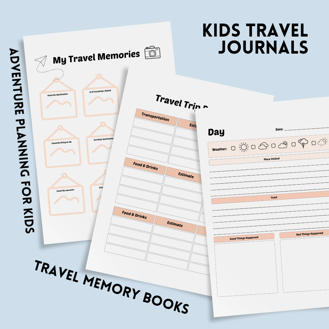 Travel Journal for Kids , Adventure Memories, Travel Plannin | Inspire ...