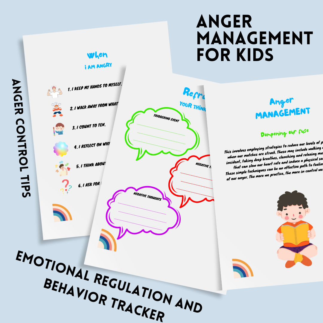 Anger Management Planner for Kids , Anger Control Tips, Emot | Inspire ...