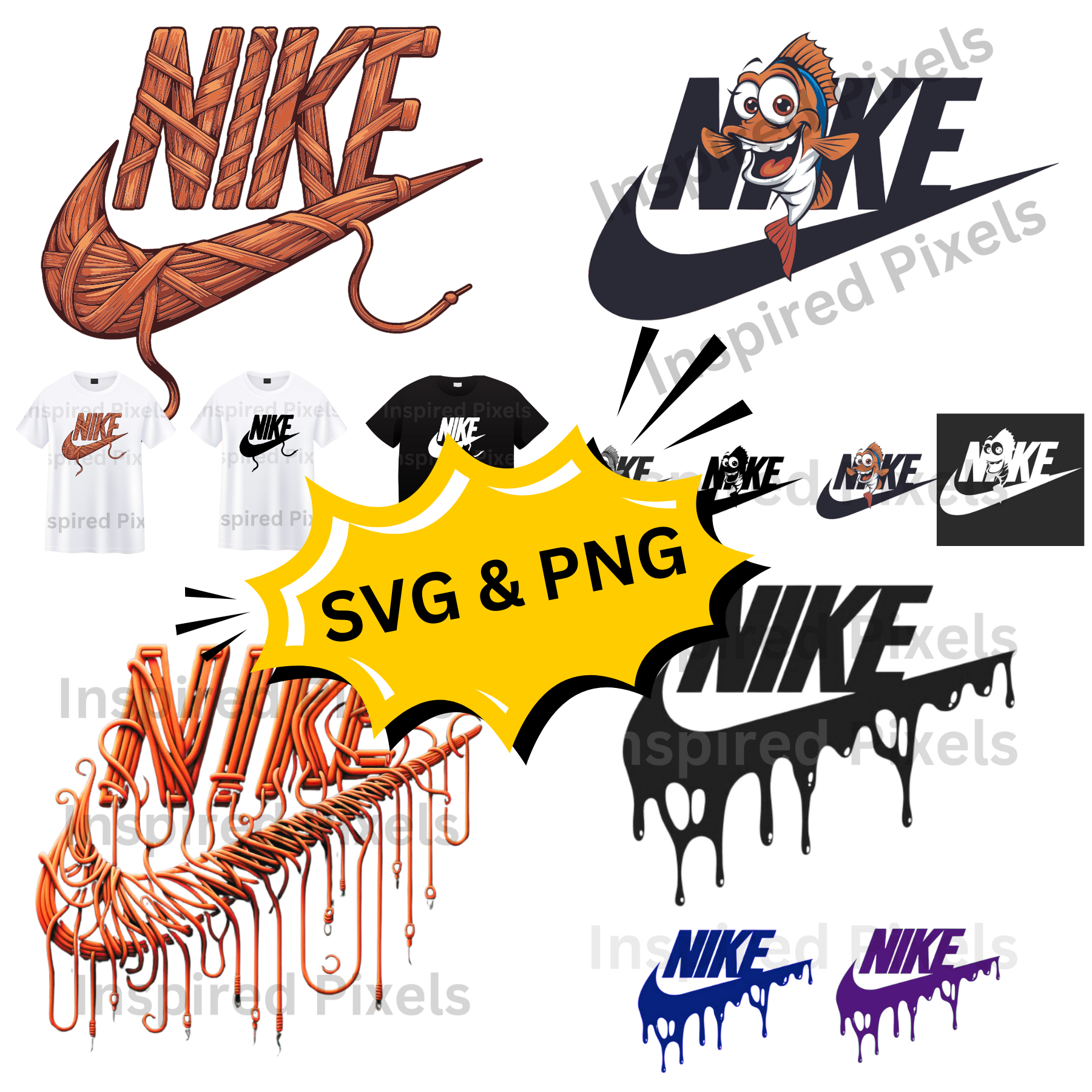 Nike PNG, Nike SVG, Nike Logo PNG SVG Bundle, Nike design, T | Inspire ...