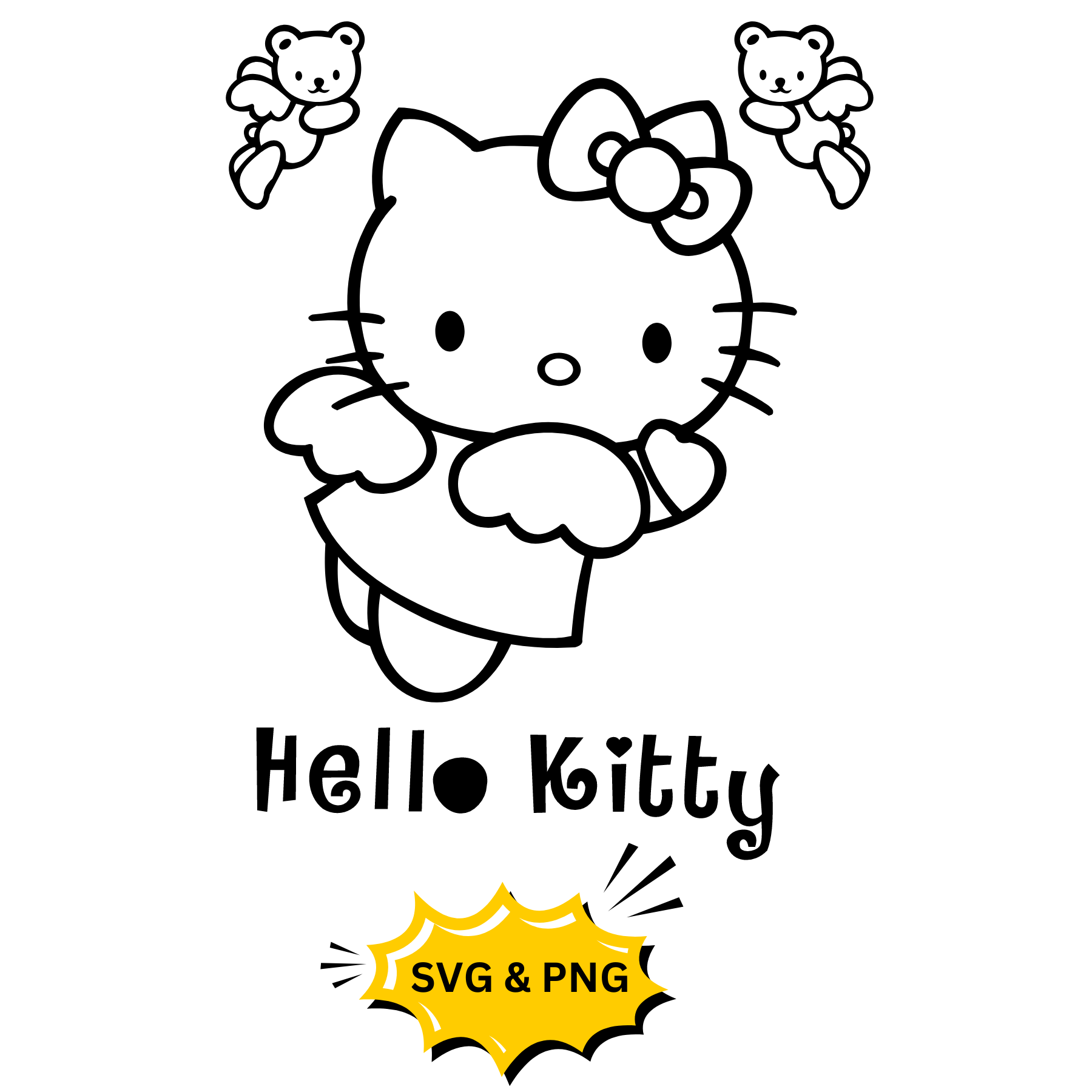 Hello kitty PNG, Hello kitty SVG, Hello Kitty Clipart, Cutta | Inspire ...